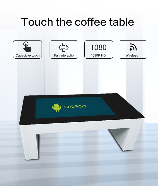 43 inch multitouch table screen table with pc