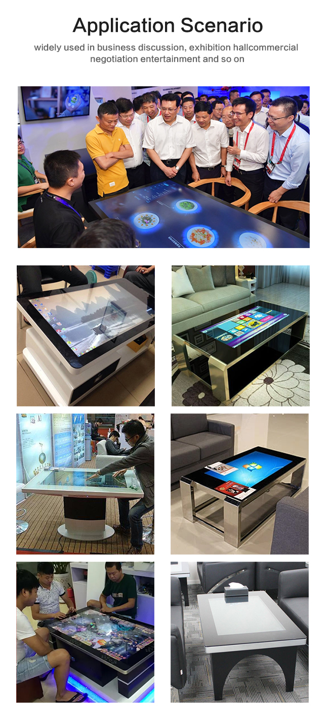 43 inch multitouch table screen table with pc