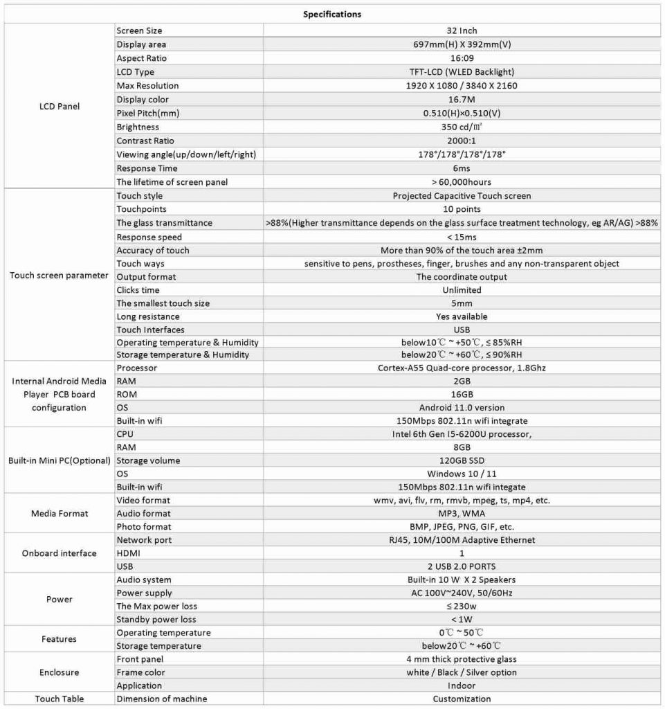 32 inch Android interactive tables for education touch the children's ...
