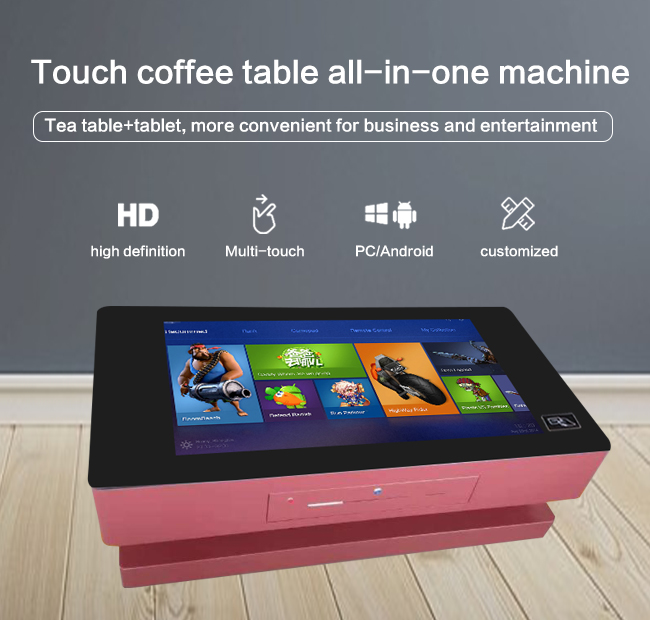 55 Inch Touch Screen Multi-function coffee table all-in-one machine