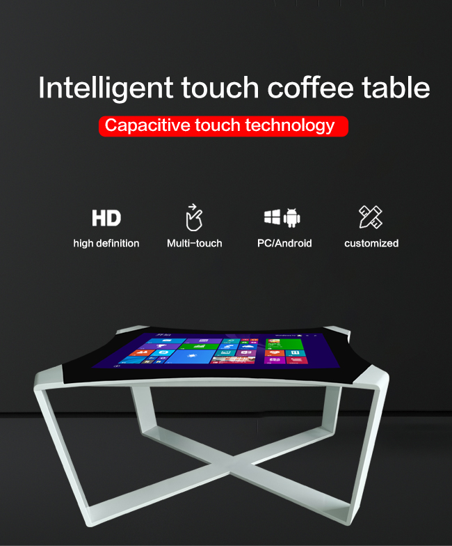 43 inch indoor waterproof intelligent touch coffee table