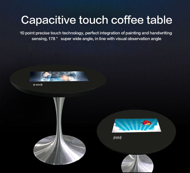21.5 Inch Mobile Interactive Video Screen LCD capacitive touch coffee table