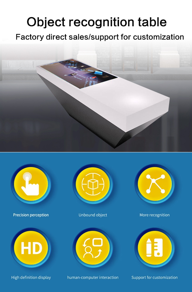 43 inch kiosk interactive object recognition table