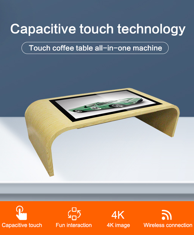 43 inch capacitive touch technology digital touch coffee table